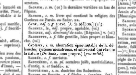 Sadisme - Définition - Marquis de Sade